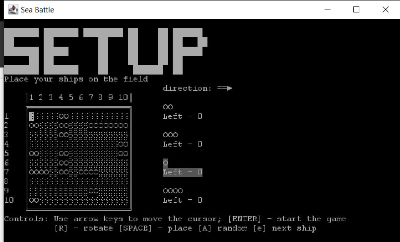 GitHub - FokiDoki/seabattle: Sea Battle CLI game