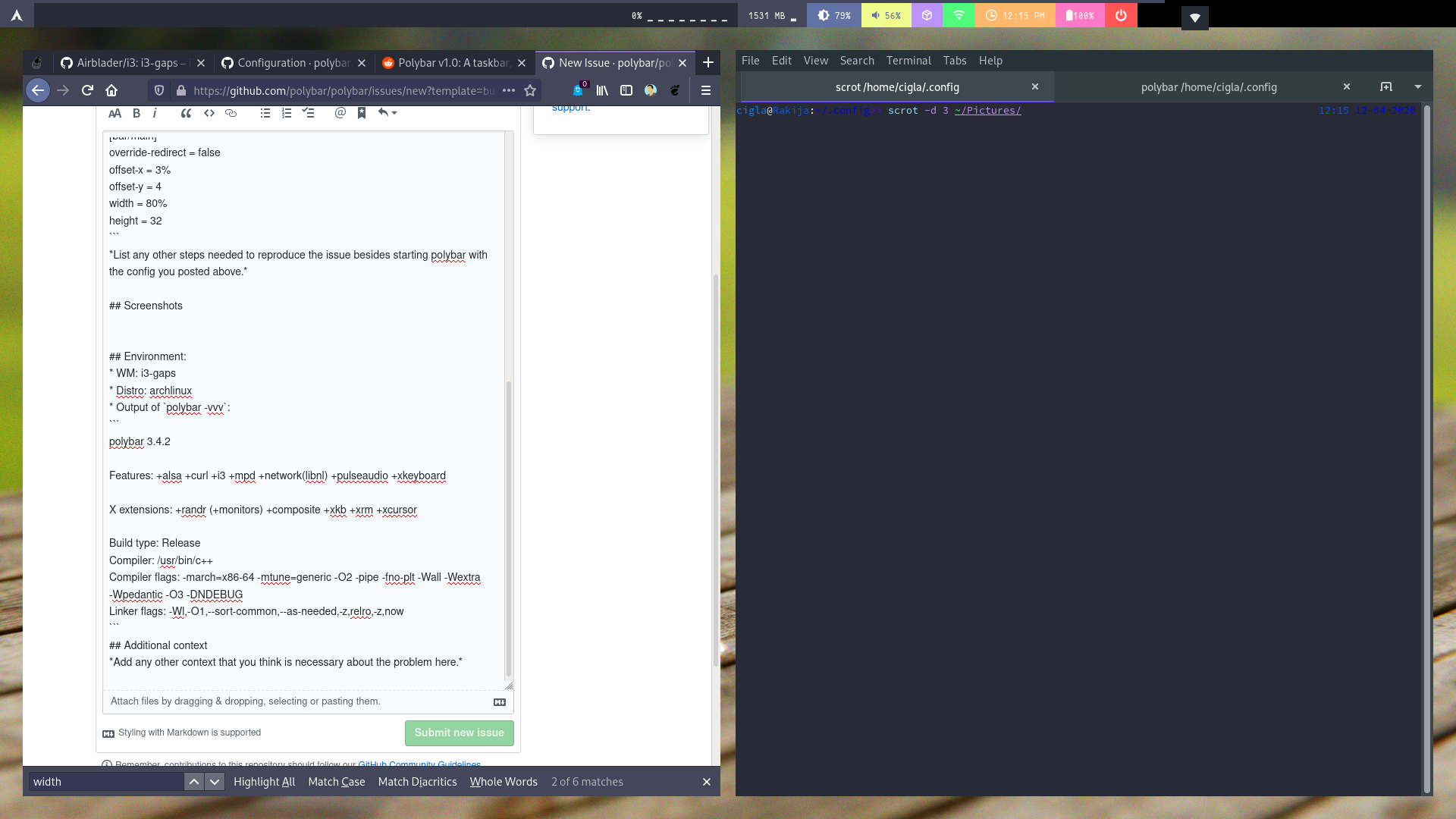 Width and offset doesn't work · Issue #2059 · polybar/polybar · GitHub