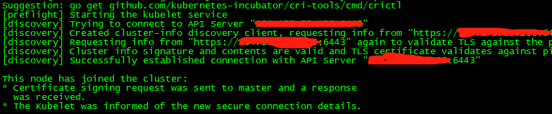 Prompt Node Has Joined The Cluster ”,but By Kubectl Get Nodes Still Not Query This Node