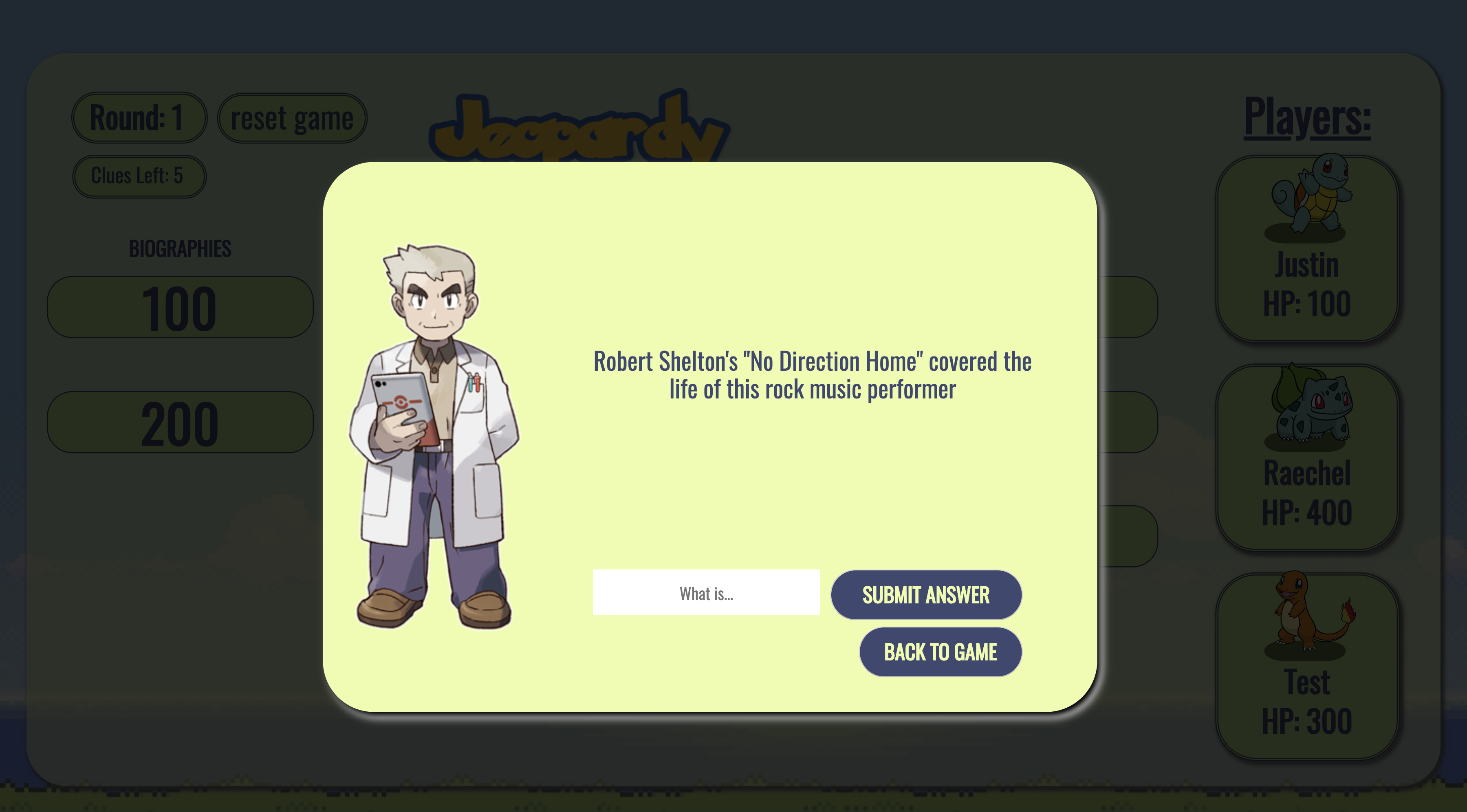 GitHub - raechelo/Pokemon-Jeopardy: This app is a rendition of the hit ...