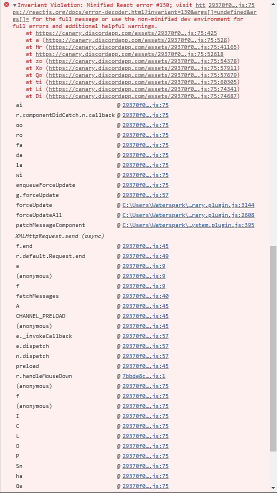 Minified React Error · Issue #100 · zerebos/BetterDiscordAddons · GitHub