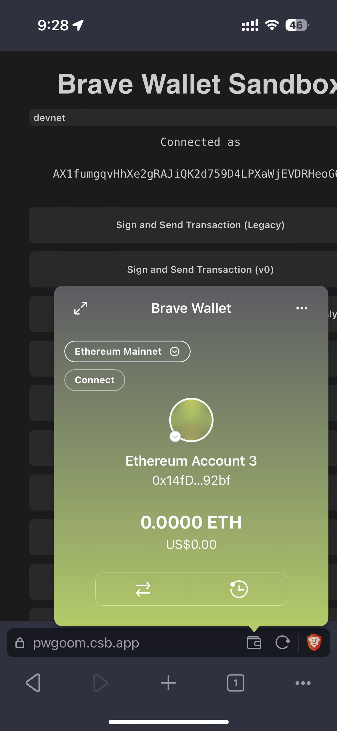 Android Wallet Modal should overlap the omnibox to visually indicate it's browser UI · Issue ...
