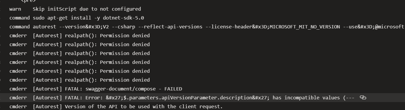 [Autorest] FATAL: swagger-document/compose - FAILED · Issue #4280 · Azure/autorest · GitHub