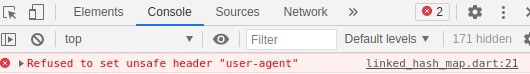 Refused to set unsafe header "user-agent" When using GetConnect on the web · Issue #1329 ...