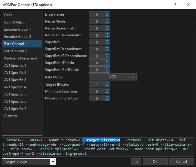 AOMEnc Encoding Option/UI Discrepancy · Issue #785 · staxrip/staxrip · GitHub