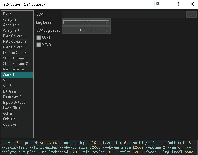 x265 --log-level options are mapped incorrectly. · Issue #918 · staxrip/staxrip · GitHub
