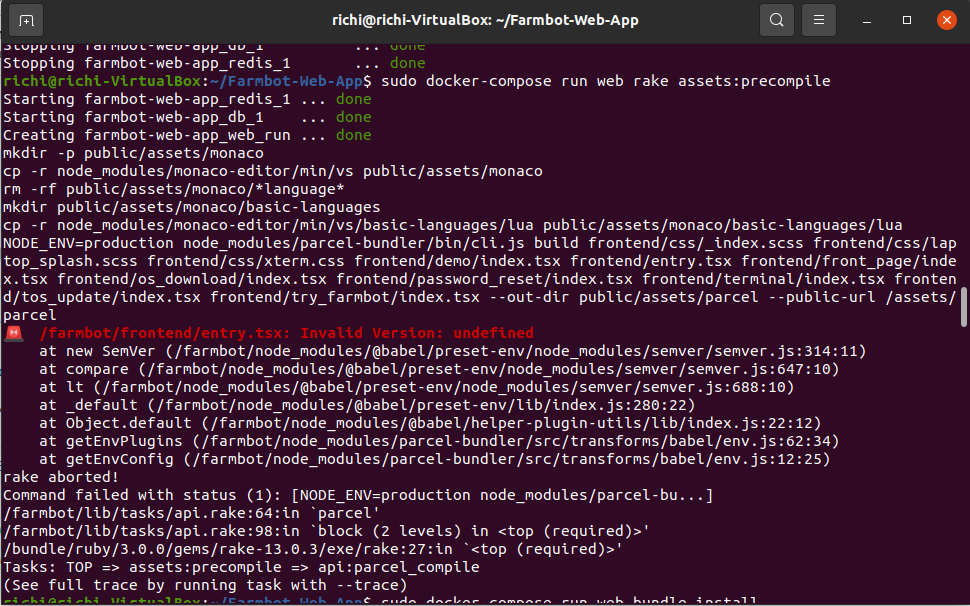 Web App Local Host Issue Invalid Version Undefined · Issue 2108 · Farmbot Farmbot Web App