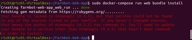 Local Server Host Bundle Is Locked To Mimemagic 0 3 5 · Issue 2121 · Farmbot Farmbot Web
