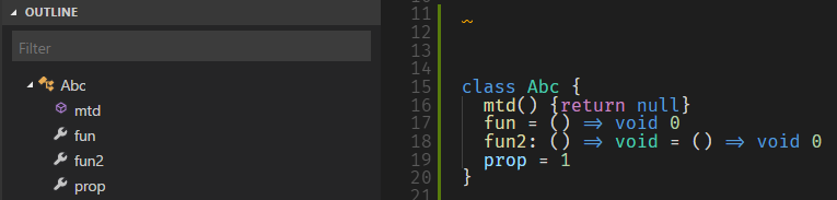 Better understanding of class properties in Outline view · Issue #51988 ...