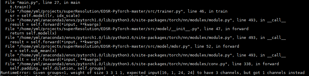 when I only use Y channel to train the MDSR meet errors · Issue #191 · sanghyun-son/EDSR-PyTorch ...