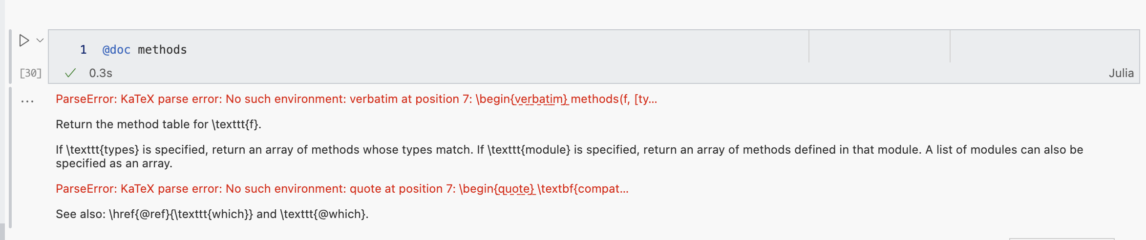 Doc Output Mangled · Issue 3191 · Julia Vscodejulia Vscode · Github 