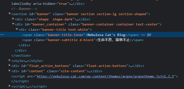 頂部Banner標題與副標題不顯示 · Issue #454 · solstice23/argon-theme · GitHub