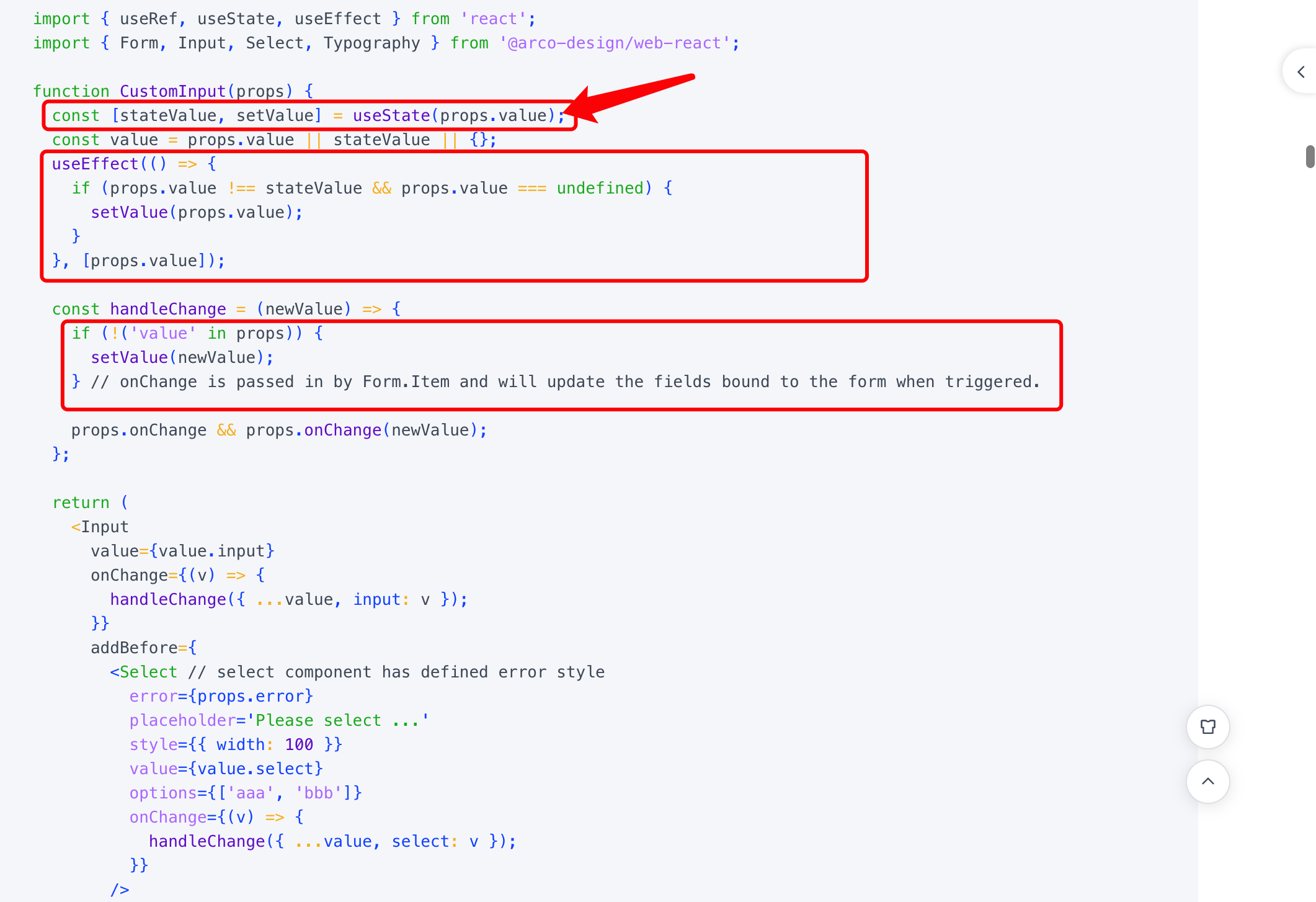 Form 自定义表单控件 Demo 代码存在误导性。 · Issue #1648 · arco-design/arco-design · GitHub