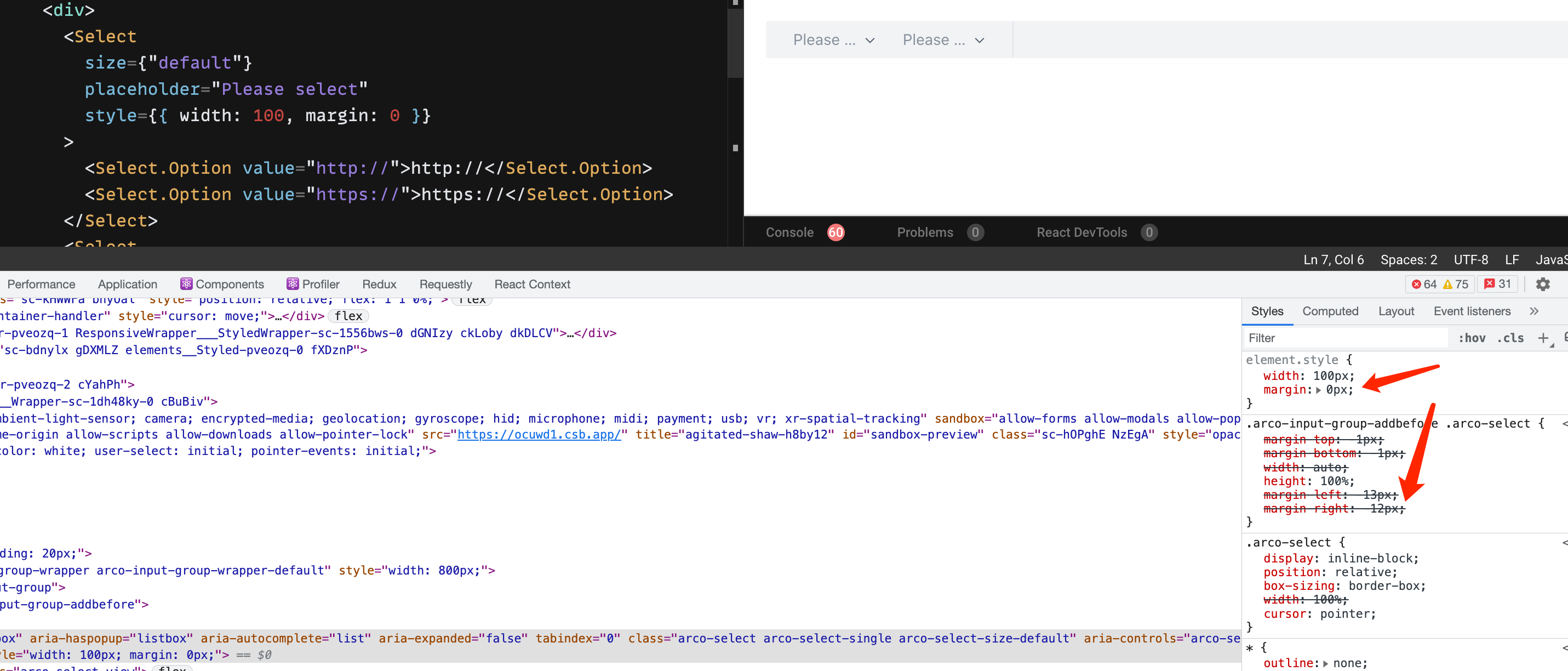 Input中addBefore属性里面加入了两个select有重叠 · Issue #1729 · arco-design/arco ...