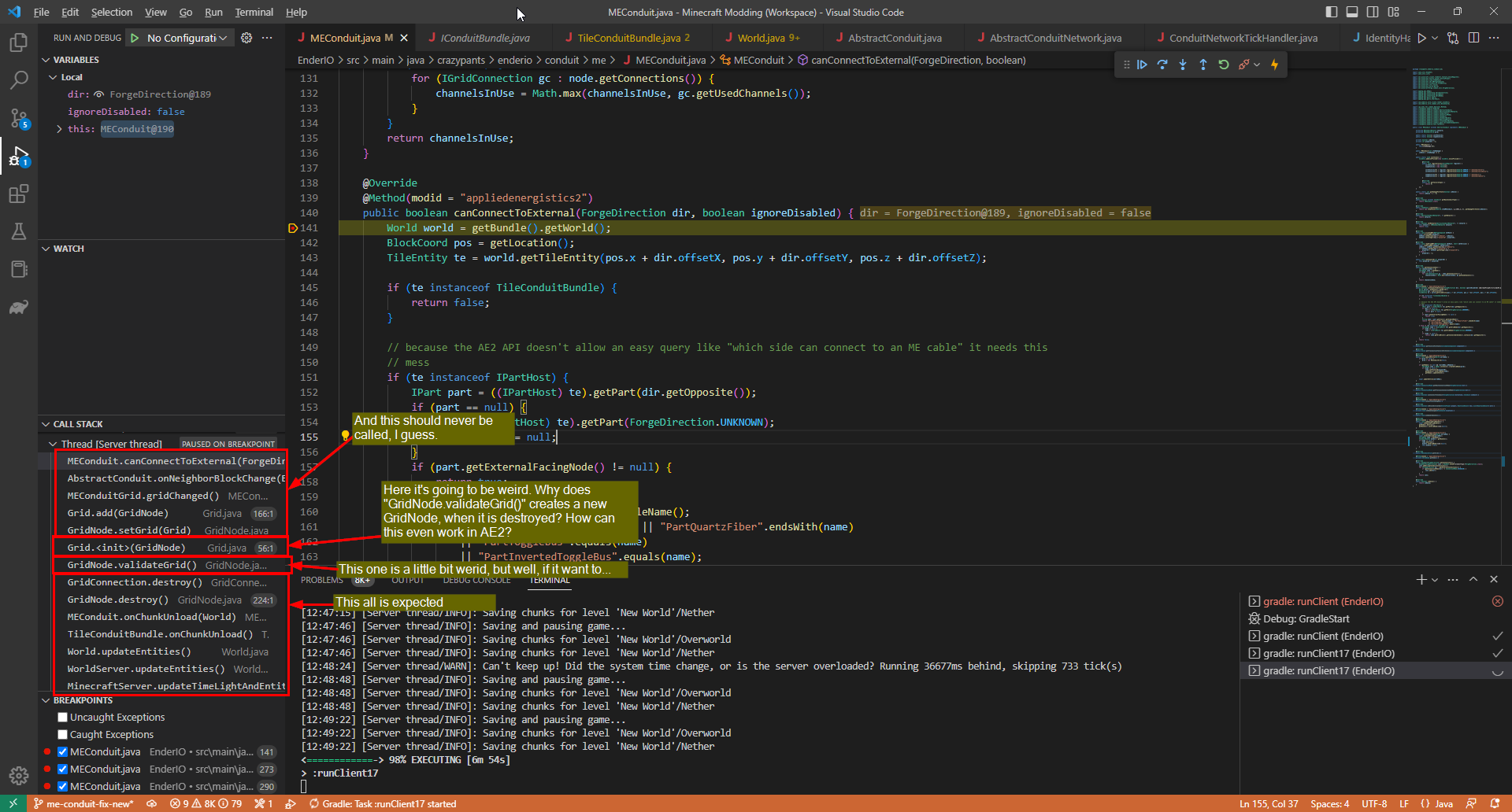 Ender IO & AE2 Stuff: Tiles ghost loading chunks all the time (with lags) · Issue #12534 ...