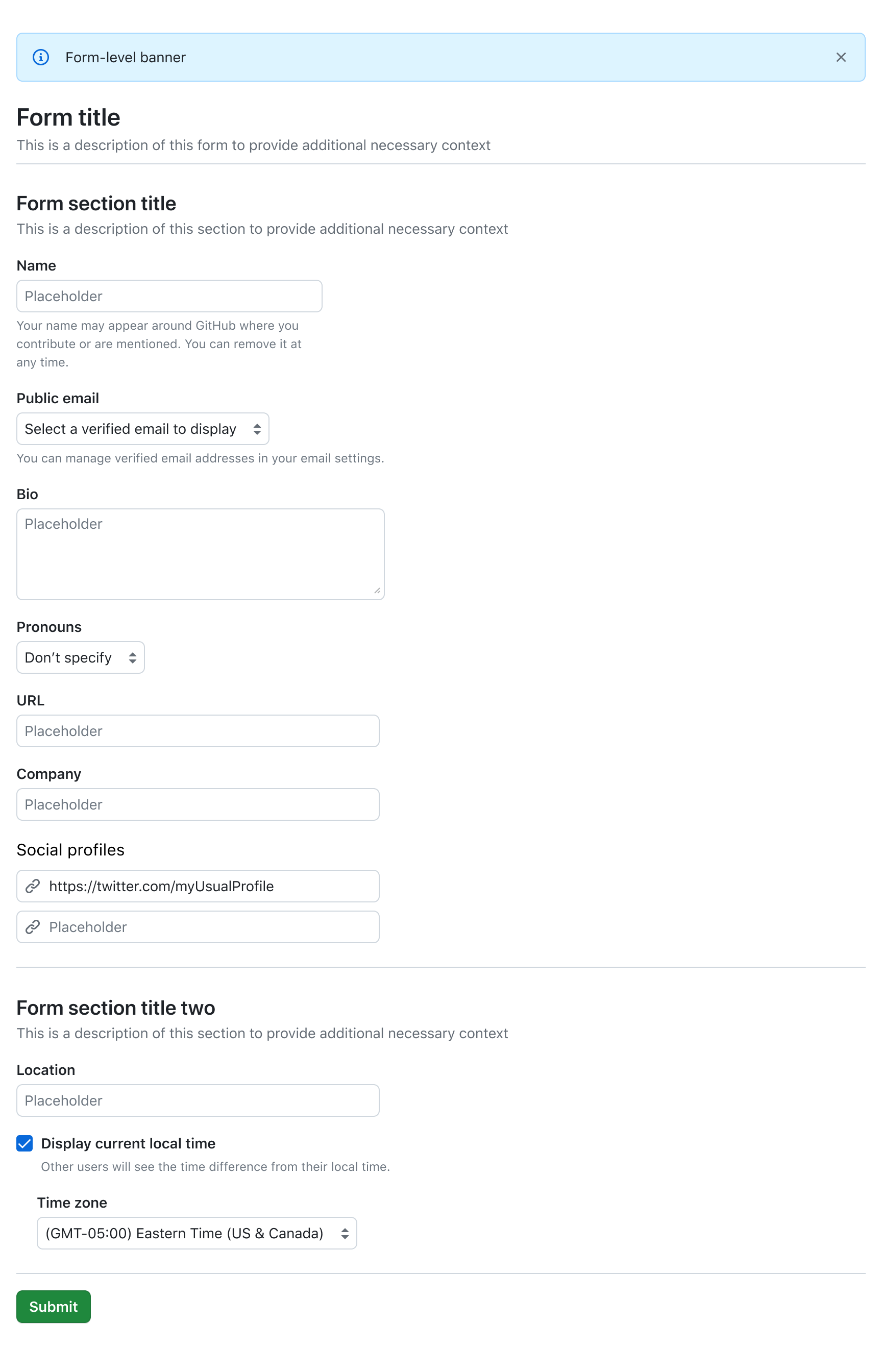 Form container component · Issue #604 · primer/design · GitHub