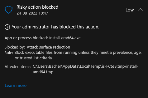Update blocked by attack surface reduction · Issue #2701 ...