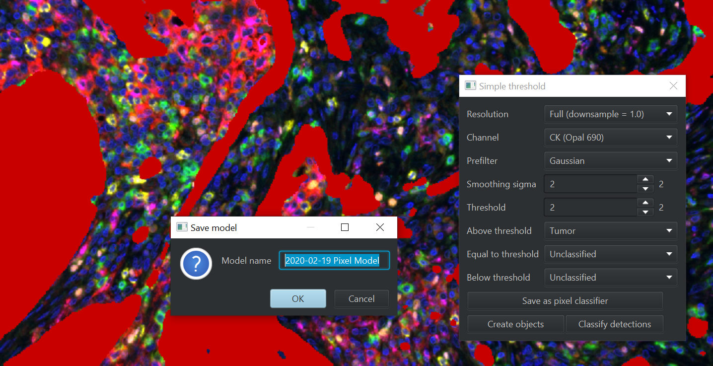 Unable to create objects after loading Simple thresholder. · Issue #403 ...