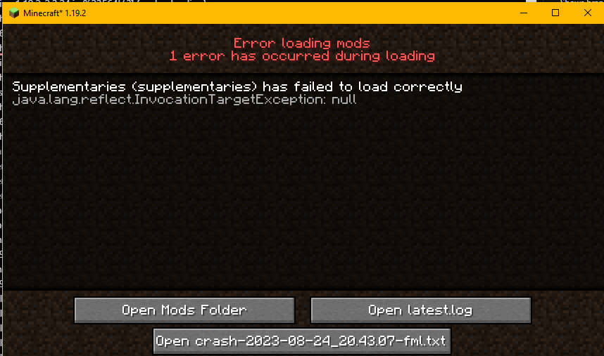 Crashes on Mods loading (MC 1.19.2 || FML 43.2.0 || Supplementaries 2.3.24) · Issue #752 ...
