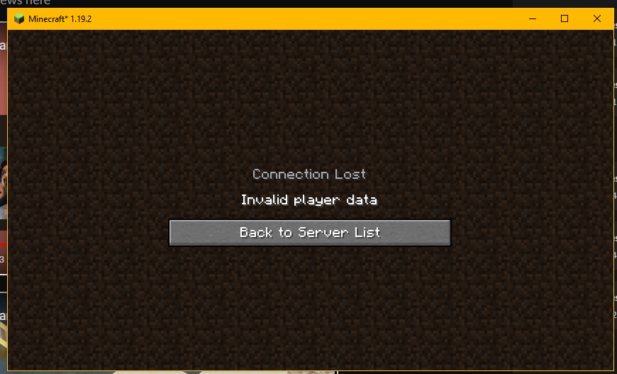 "Invalid Player Data" on Singleplayer (MC 1.19.2 || FML 43.2.0 || Supplementaries 2.3.24 ...