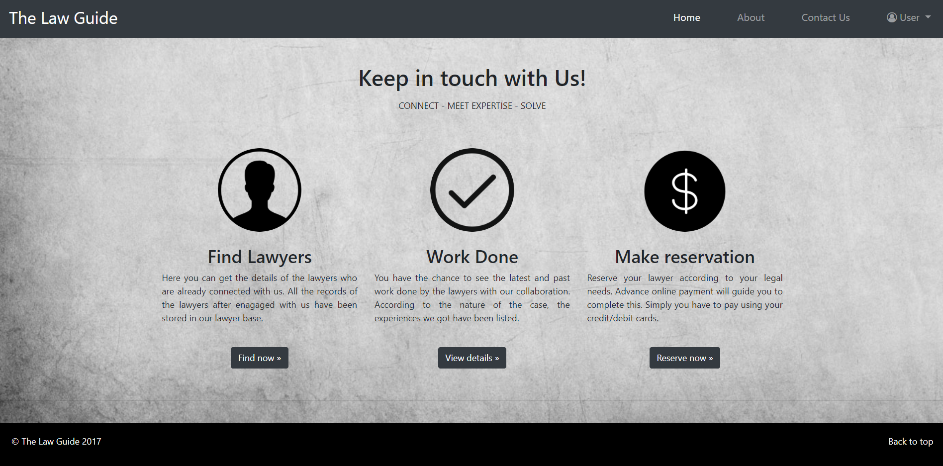 GitHub - SalithaUCSC/EbizProject: Online web portal to get legal support for legal matters