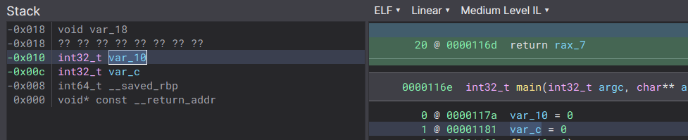 Stack variable cursor should point to current variable · Issue #3481 · Vector35/binaryninja-api ...