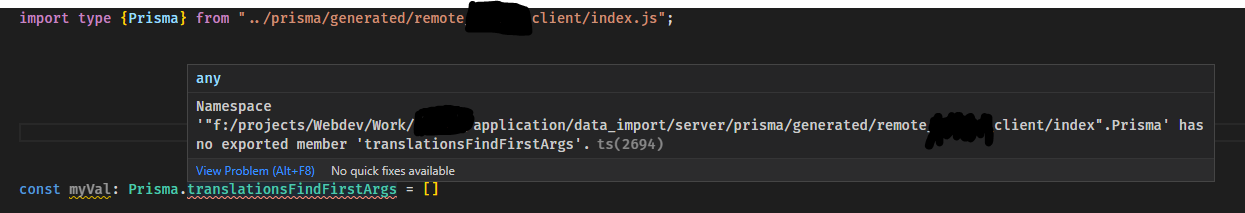 Using the generated client d.ts types · prisma prisma · Discussion ...