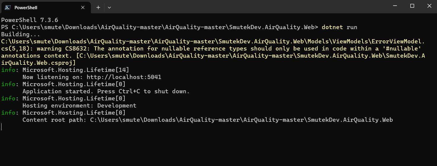 GitHub - smutekDamian/AirQuality