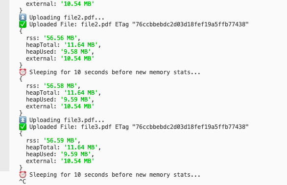 S3 [PutObjectCommand] memory leak · Issue #1897 · aws/aws-sdk-js-v3 · GitHub