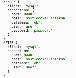 Knex should use config copy while trimming password field · Issue #5629 · knex/knex · GitHub