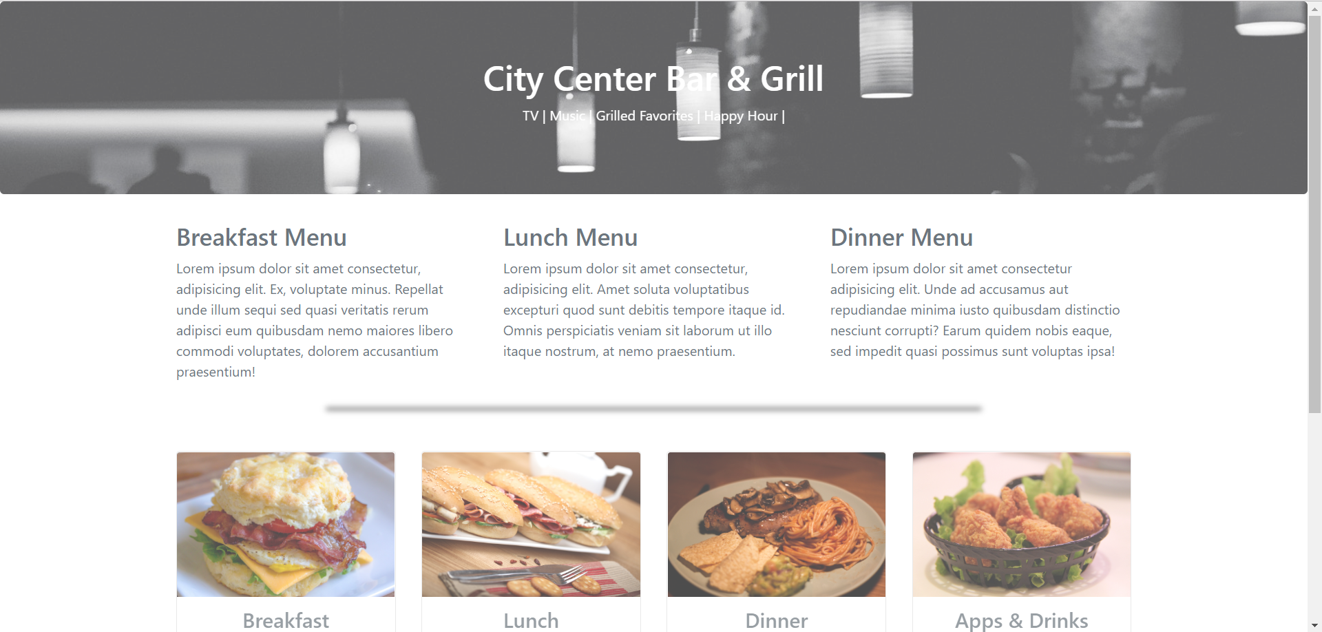 GitHub - singhofen/Bar-Grill-menu-template: Sample Menu web page for a ...