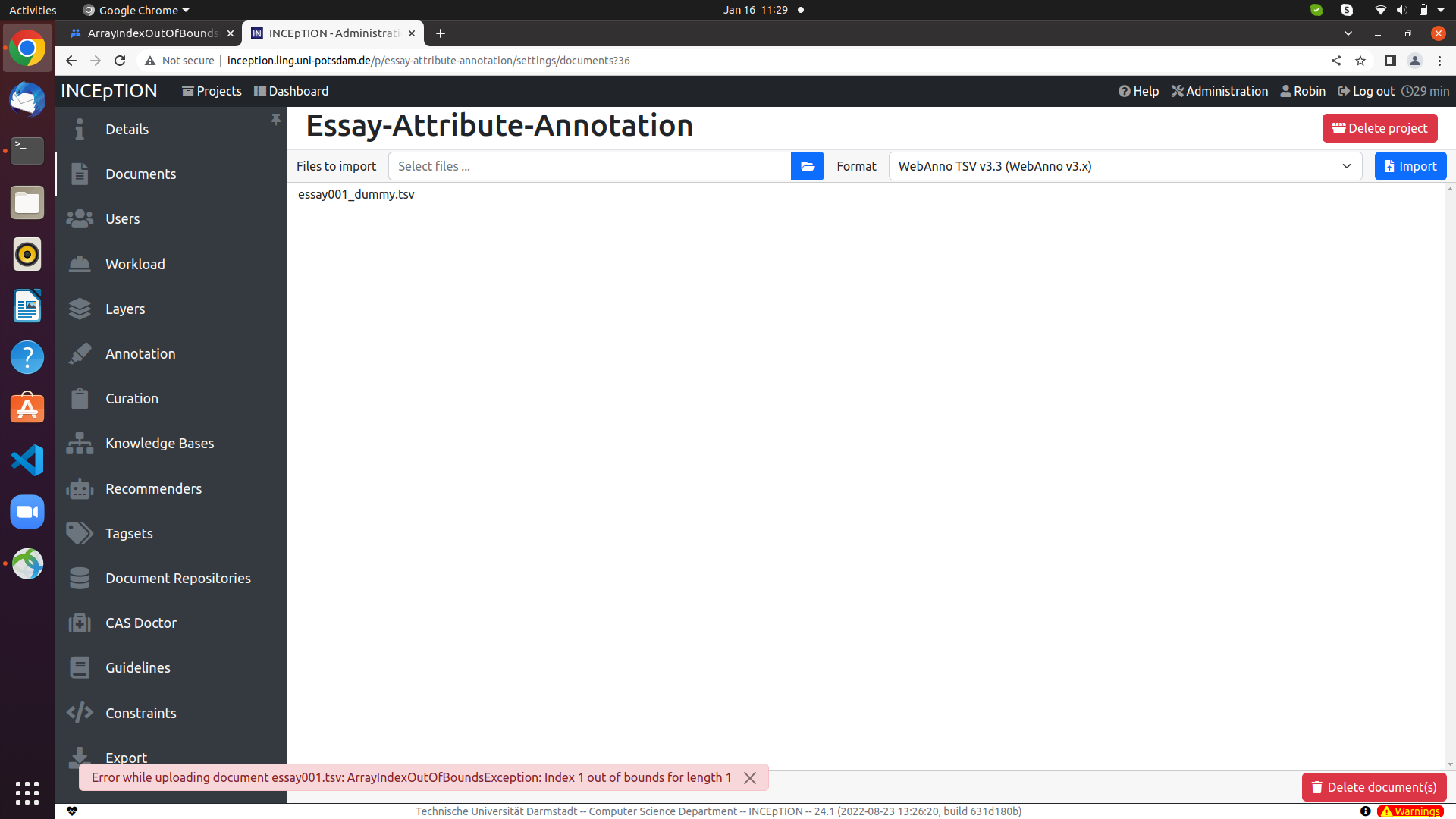 Arrayindexoutofboundsexception When Uploading File · Issue 3724 · Inception Projectinception 