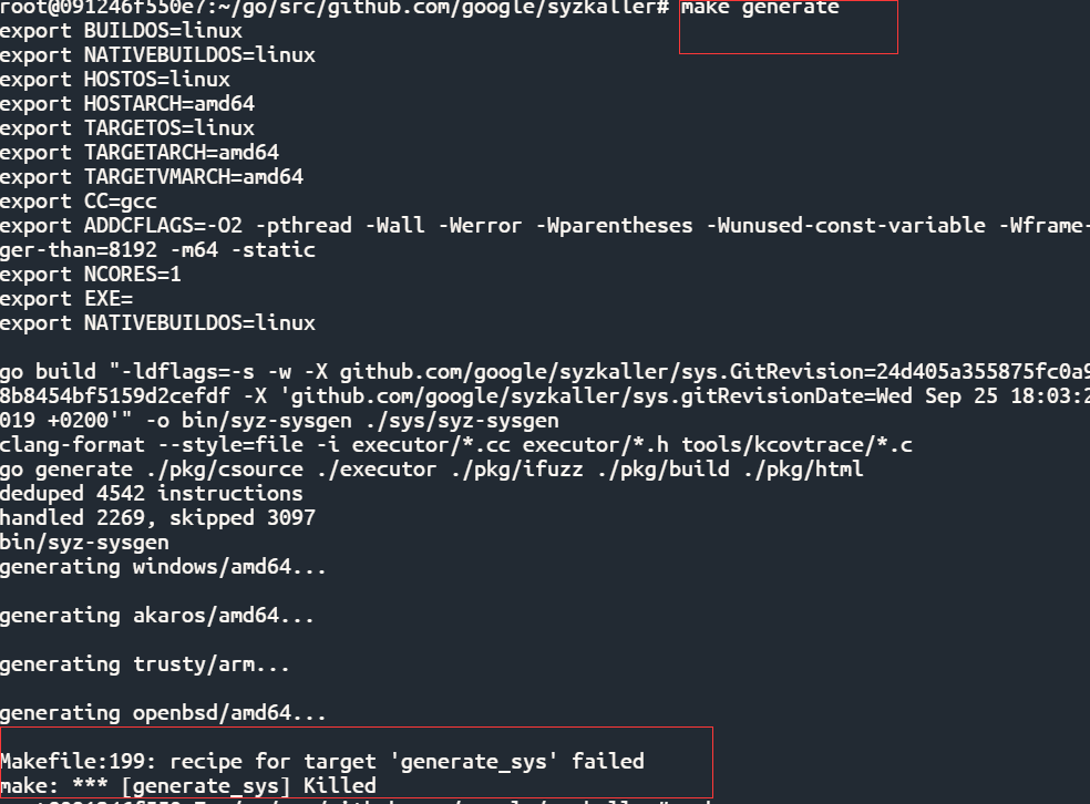 Makefile:107: recipe for target 'host' failed · Issue #1429 · google/syzkaller · GitHub