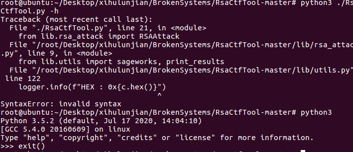 utils.py has a syntax error ,how to deal with the problem · Issue #131 · RsaCtfTool/RsaCtfTool ...