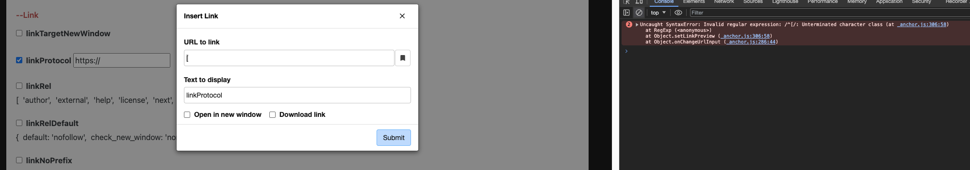 Link URL is not escaped when searching for matching protocol · Issue #1327 · JiHong88/suneditor ...