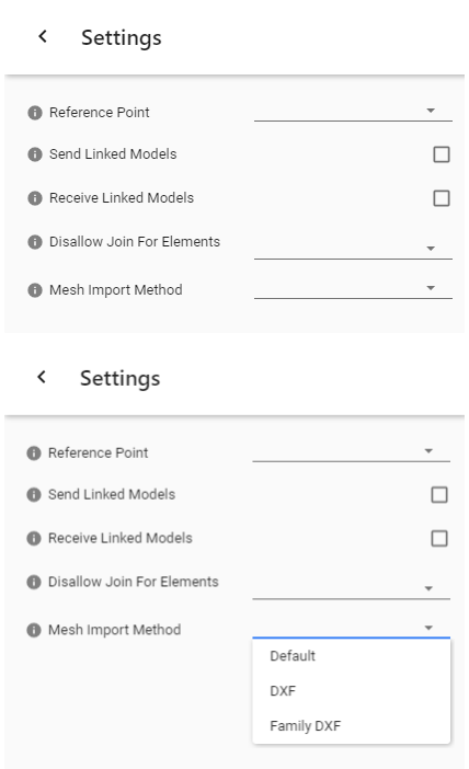 Revit: Show default options for Advanced Settings · Issue #1632 · specklesystems/speckle-sharp ...