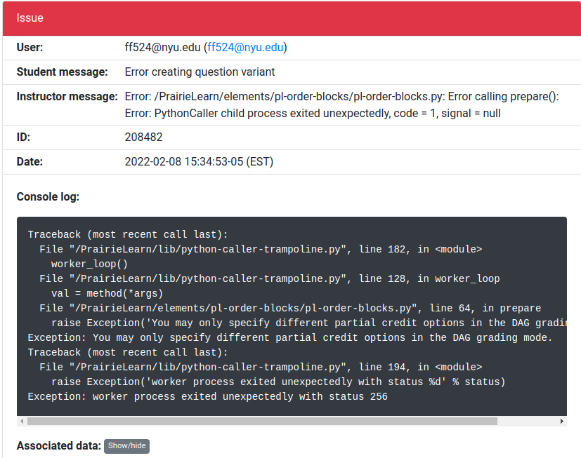 pl-order-blocks ranking problems don't accept partial credit · Issue #5368 · PrairieLearn ...