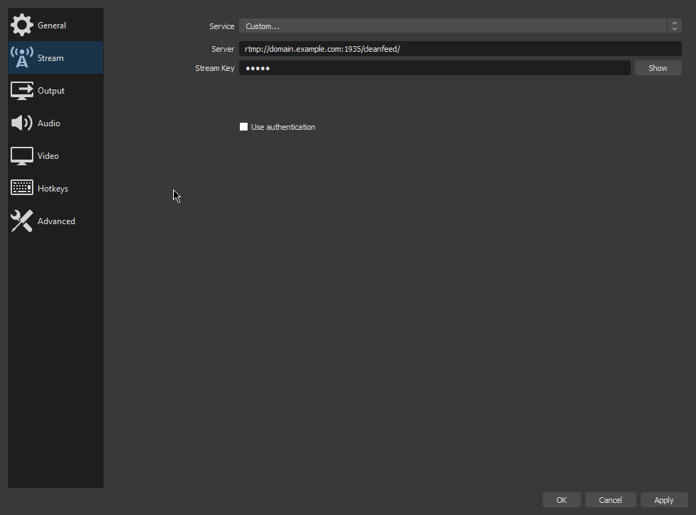 Error Could not supported codec. codec_id(8) when trying to create an rtmp push to twitch ...