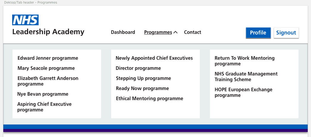 Header Sub Navigation menu · Issue #134 · NHSLeadership/nightingale ...