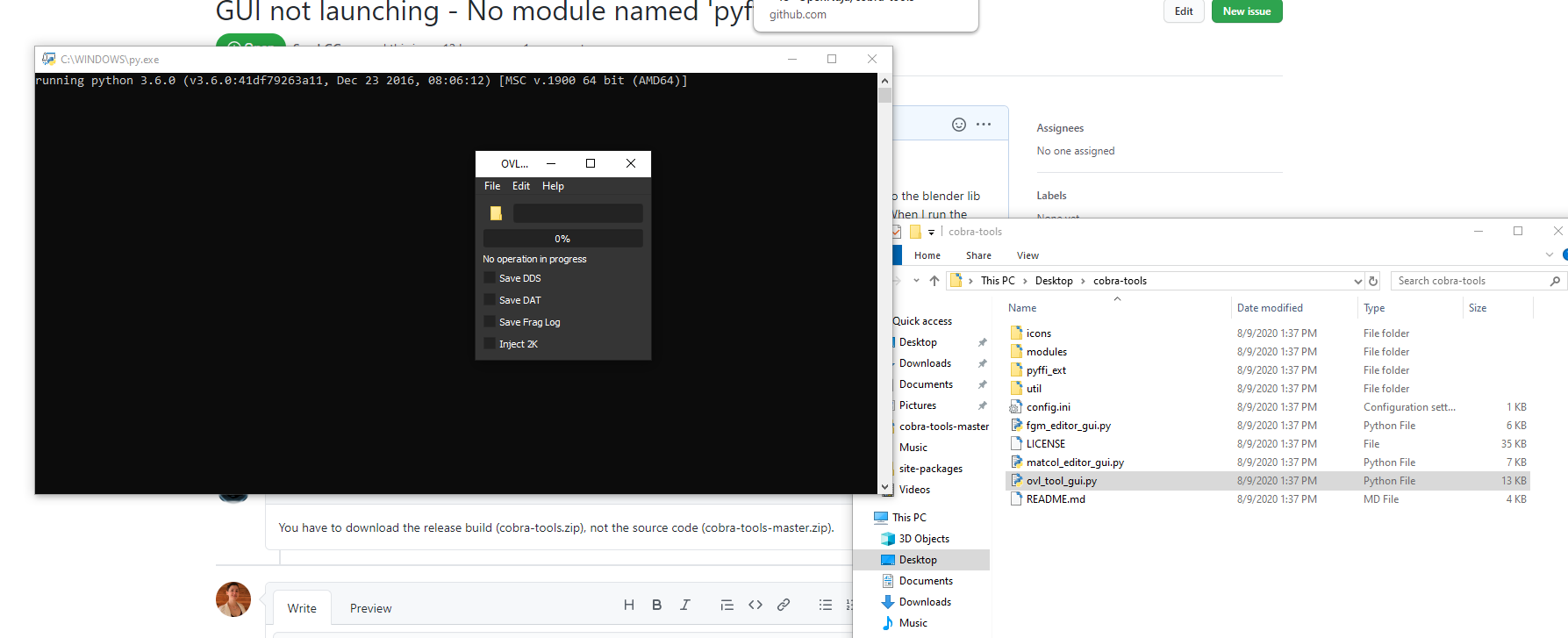 GUI not launching - No module named 'pyffi_ext.formats' · Issue #56 · OpenNaja/cobra-tools · GitHub