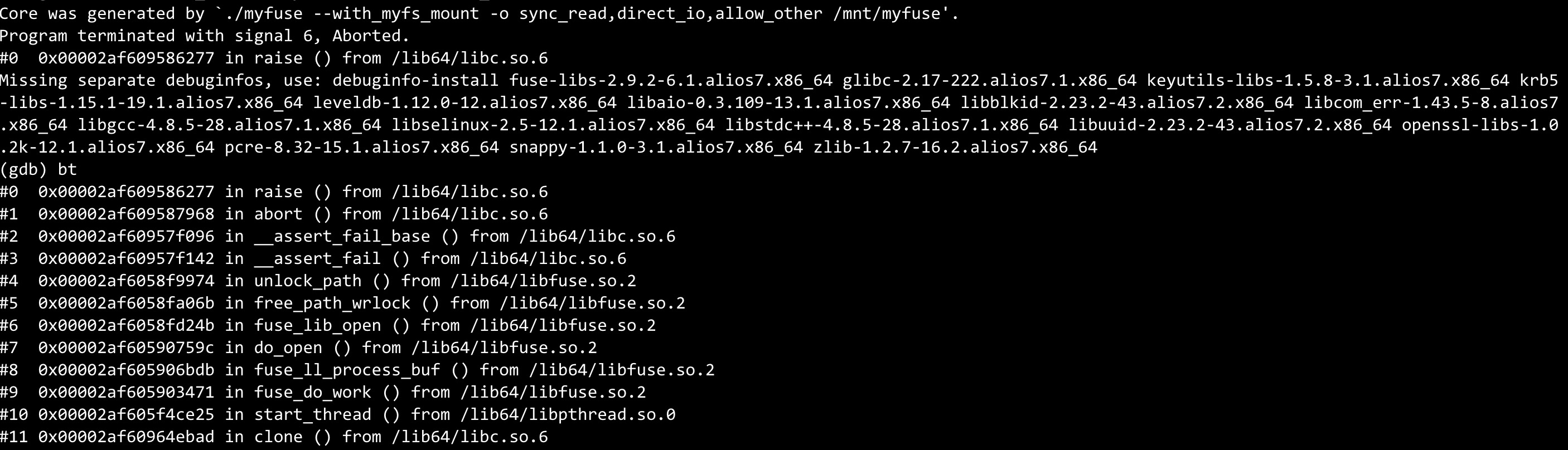 unlock_path coredump · Issue #386 · libfuse/libfuse · GitHub