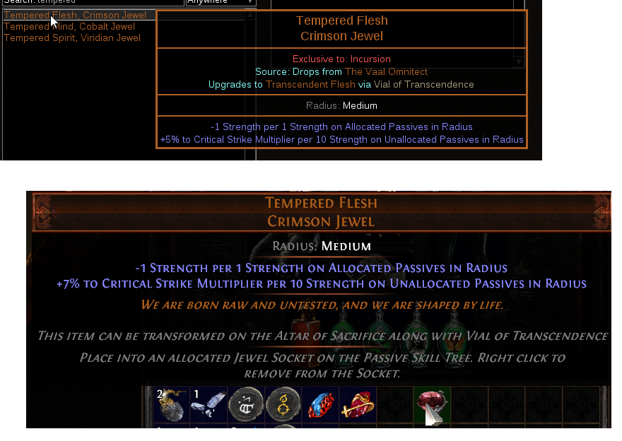 Incorrect Tempered Flesh value · Issue #1679 · Openarl/PathOfBuilding · GitHub