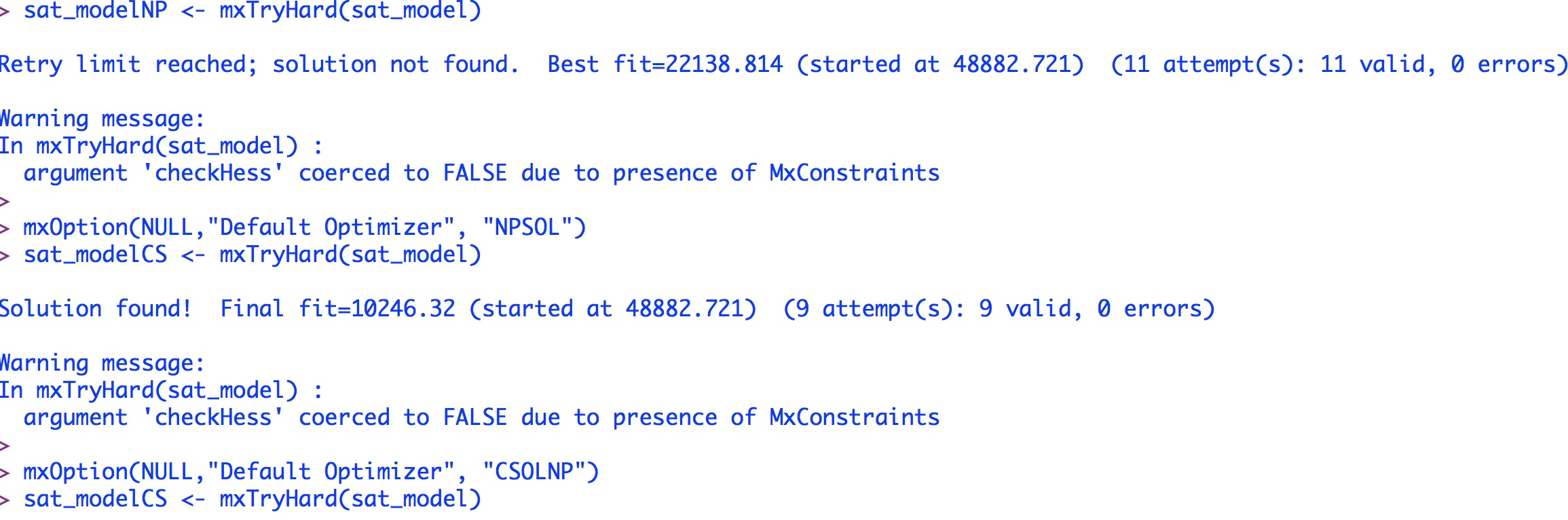 CSOLNP can still grind to a near-halt with MxConstraints. · Issue #108 · OpenMx/OpenMx · GitHub