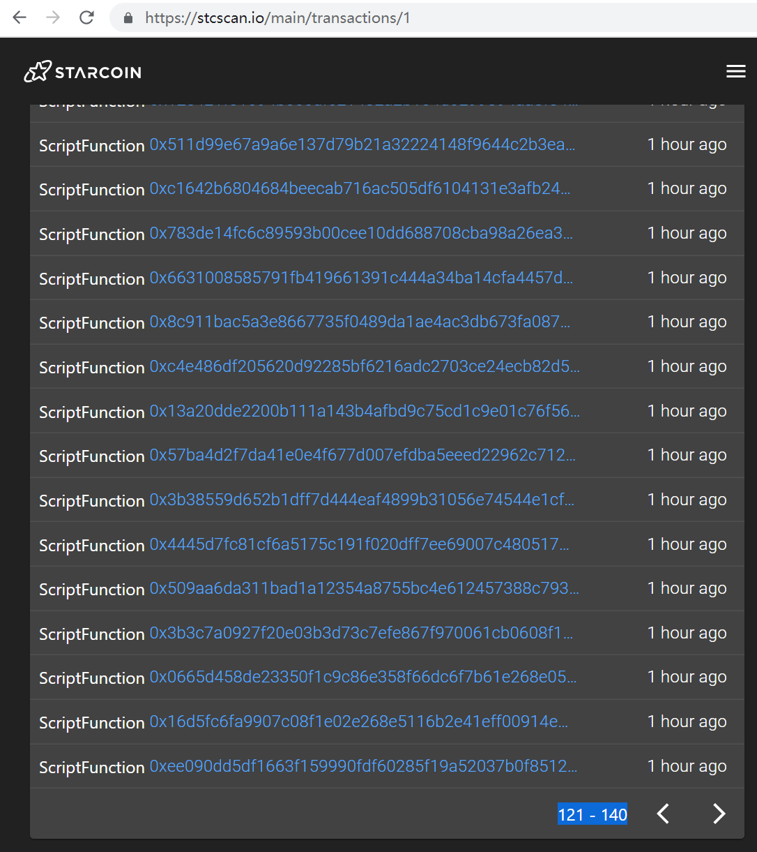 transactions 页面，url中的页数和实际页数不对应 · Issue #188 · starcoinorg/starcoin-explorer · GitHub