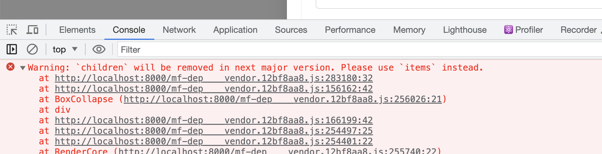 `children` will be removed in next major version. Please use `items` instead. · Issue #1340 ...