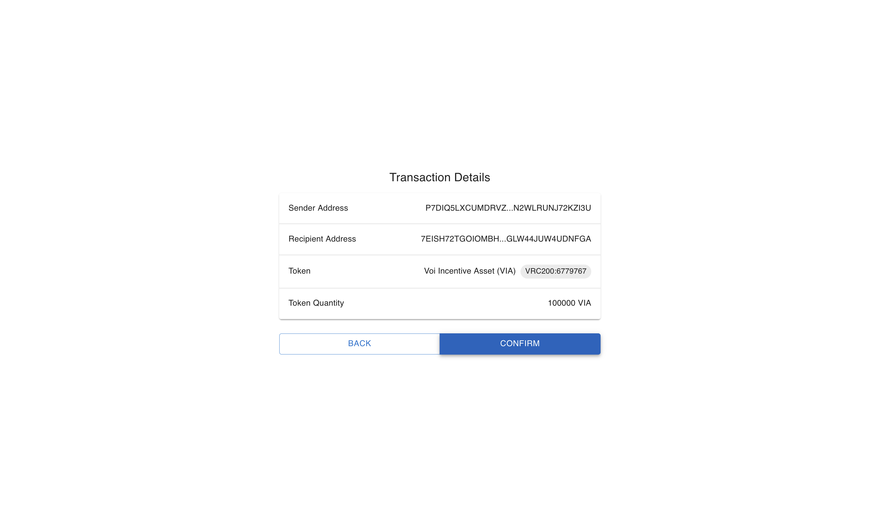 Bounty: Fix token quantity display in send confirmation page (500 VIA ...