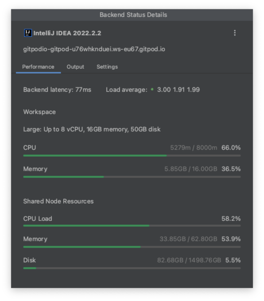 Display Availableused Disk Space In Jetbrains Backend Control Center 3312