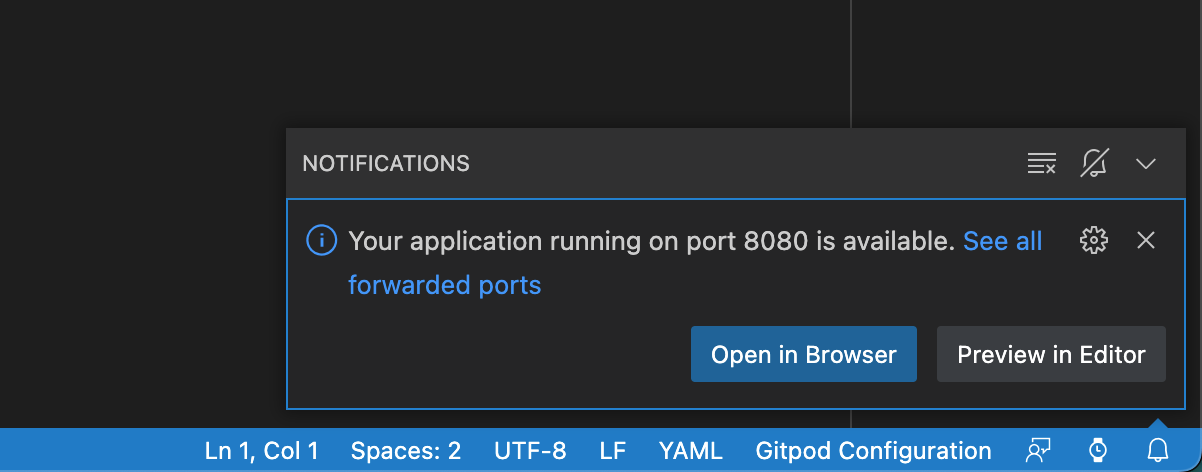 [VS Code] Inconsistent behaviour between Browser and Desktop for ports notifications and preview ...