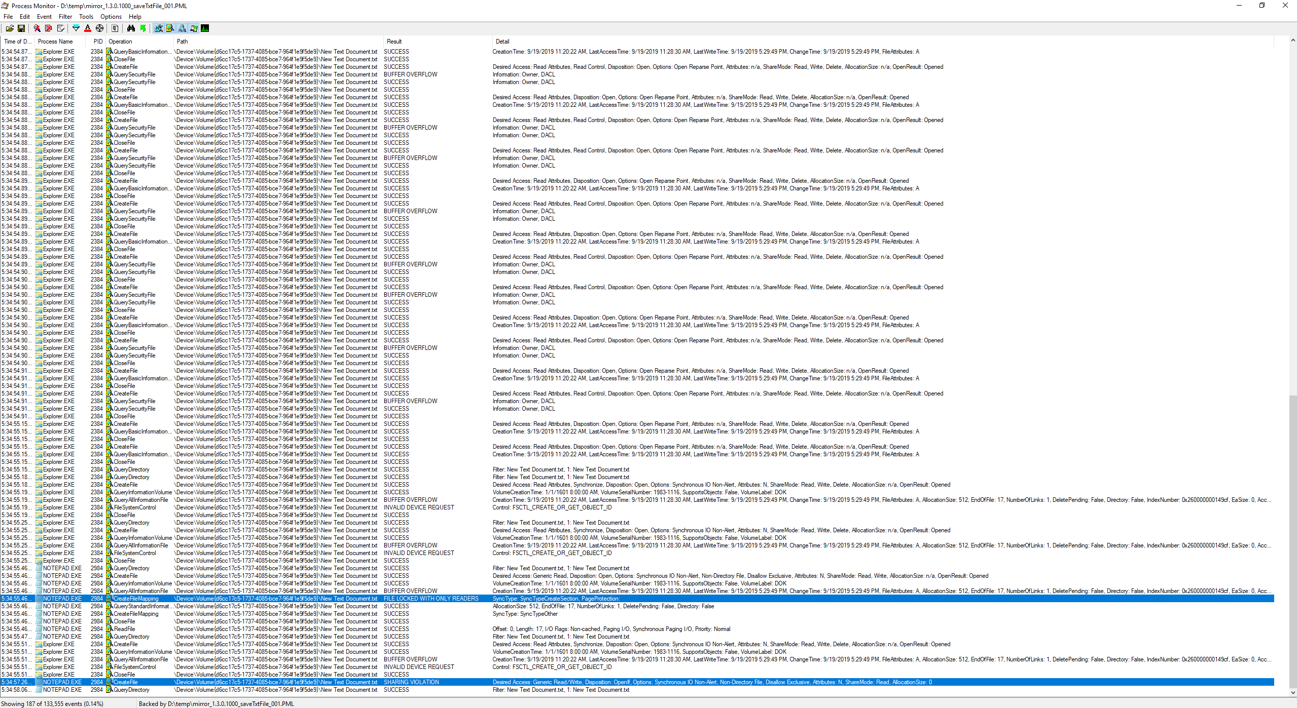 Cannot save txt file with Notepad when enabled preview pane and detail ...