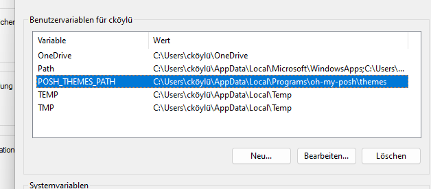 oh-my-posh is not recognized as a name of a cmdlet, function, script file, or executable program ...